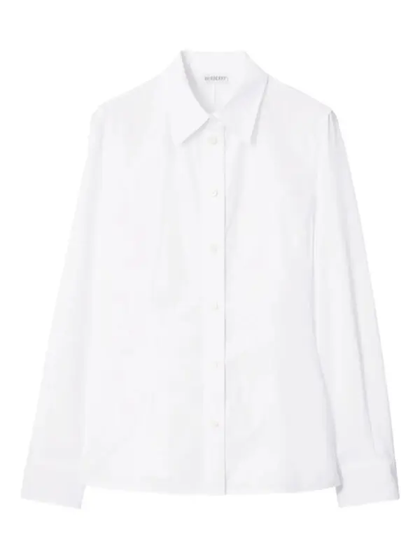 Burberry Eliza Cotton Shirt With Drop Waist - White