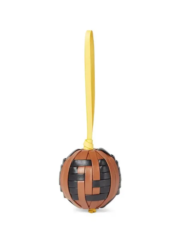 Fendi Ff Sphera Woven Leather Charm