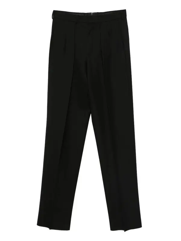 TOM FORD High Twist Wool Pleated Trousers - Black