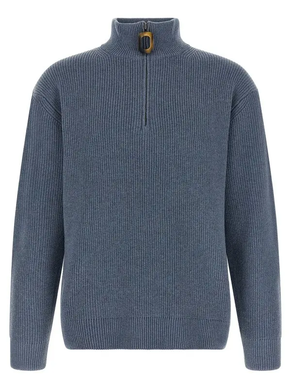 JW Anderson Half-zip Ribbed Sweater - Blue