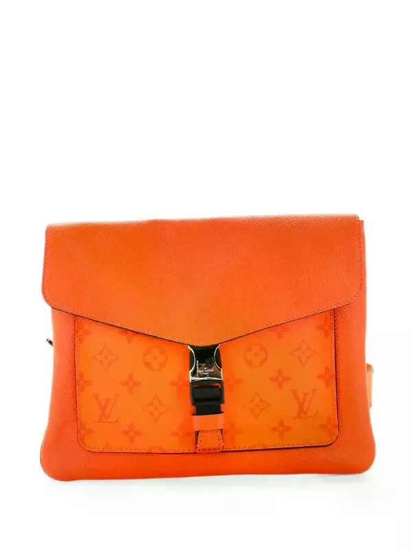 LOUIS VUITTON Outdoor Flap Messenger Monogram Taigarama Crossbody Bag - Orange