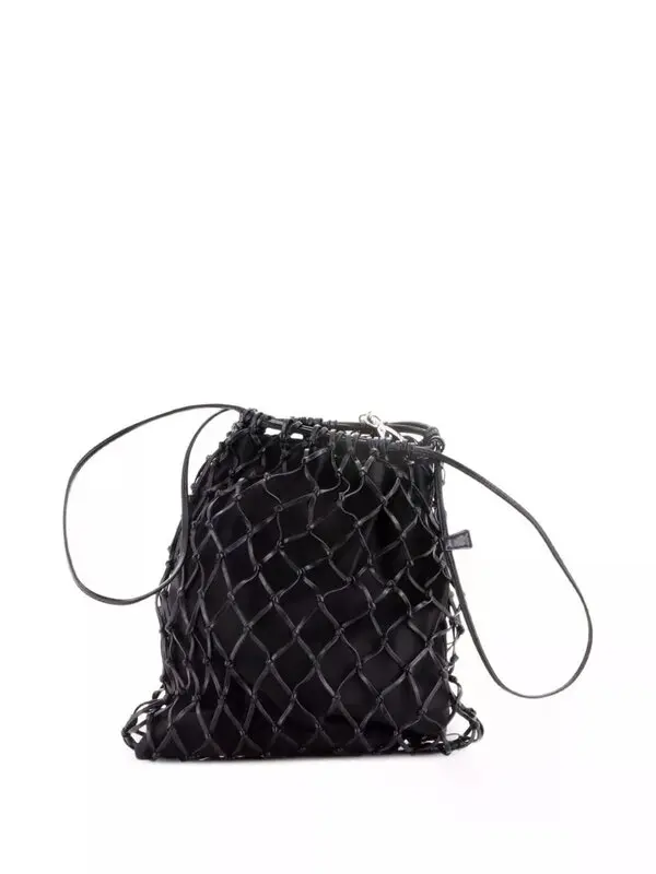 Prada Fishnet Chain Crossbody Bag - Black