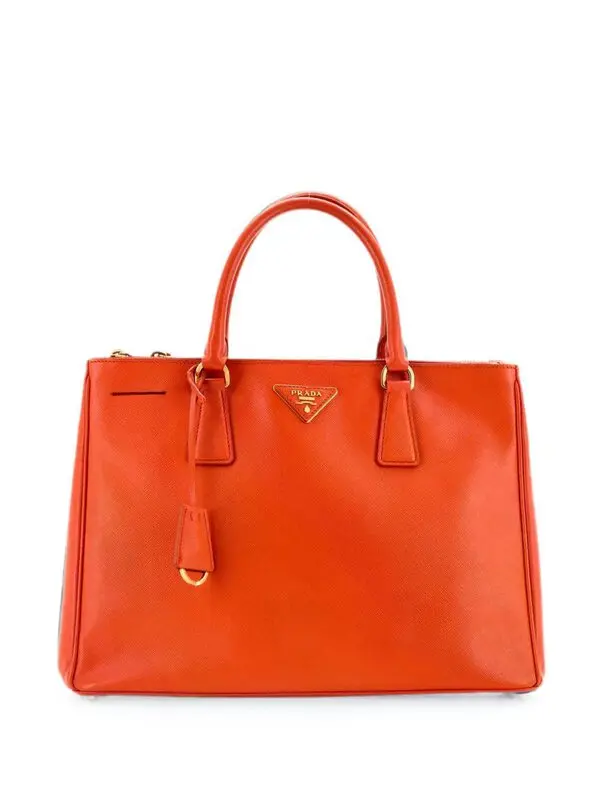 Prada Double Zip Lux Saffiano Leather Medium Tote Bag