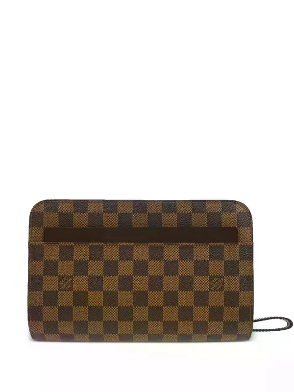 LOUIS VUITTON Damier Saint Louis Clutch Bag - Brown