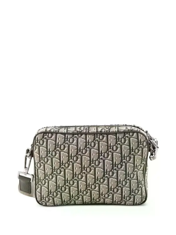 Dior Saddle Triple Pouch Oblique Canvas Crossbody Bag