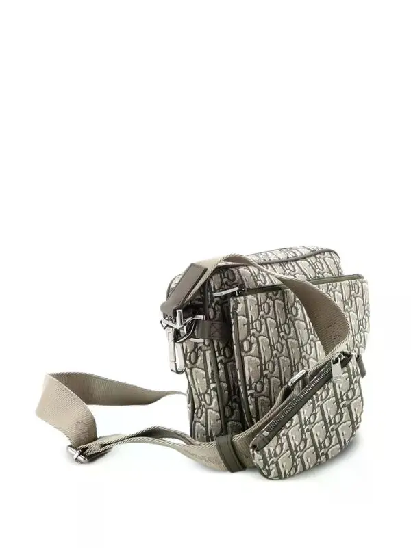 Dior Saddle Triple Pouch Oblique Canvas Crossbody Bag