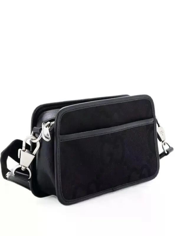 Gucci Camera Bag Jumbo Gg Canvas Mini Crossbody Bag - Black
