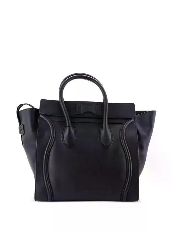 Celine Luggage Bag Smooth Leather Mini Tote Bag - Blue