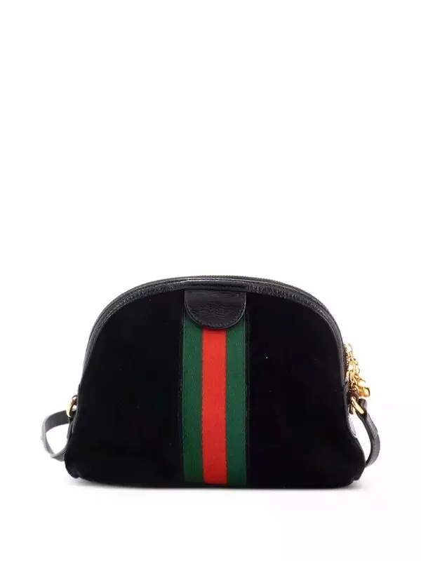 Gucci Ophidia Dome Shoulder Bag Suede Small Crossbody Bag - Black