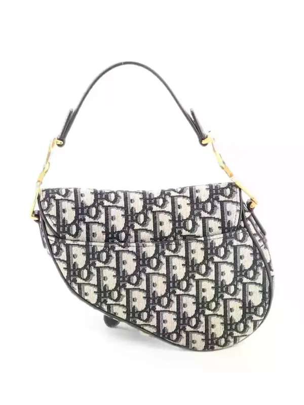 Dior Saddle Handbag With Strap Oblique Canvas Mini Shoulder Bag