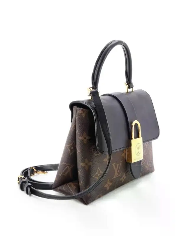 LOUIS VUITTON Locky Handbag Monogram Canvas With Leather Bb Satchel