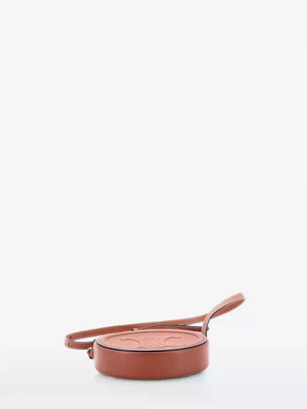 Celine Triomphe Oval Leather Mini Crossbody Bag