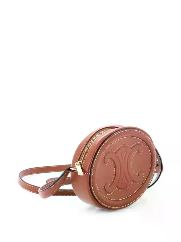 Celine Triomphe Oval Leather Mini Crossbody Bag