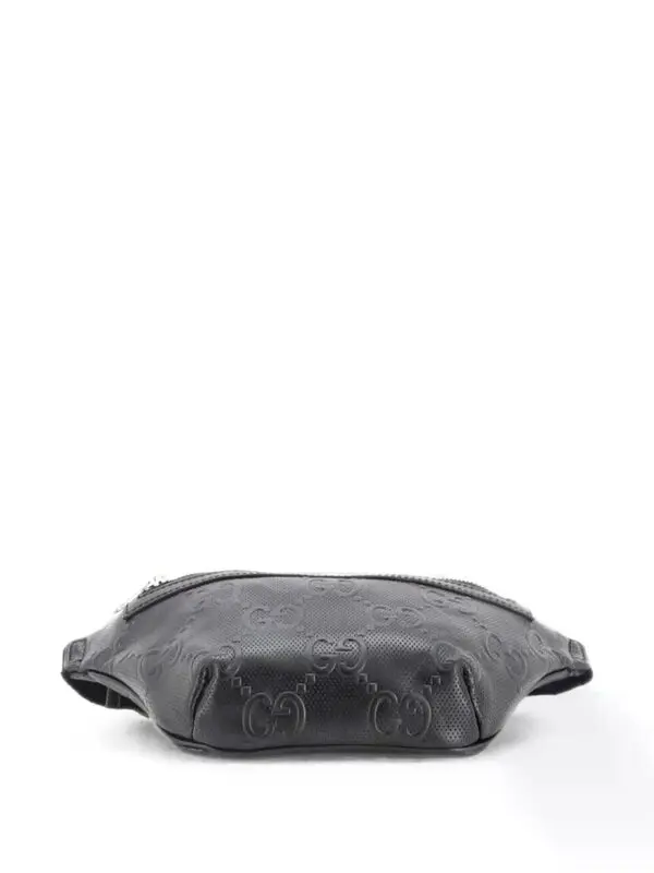 Gucci Gg Embossed Perforated Leather Small Belt Bag