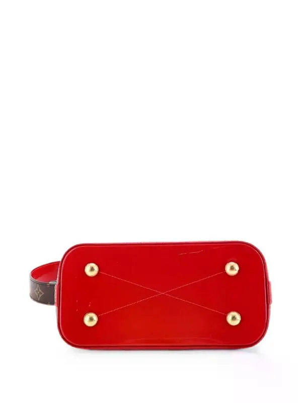 LOUIS VUITTON Alma Handbag Vernis Monogram Canvas Bb Satchel - Red