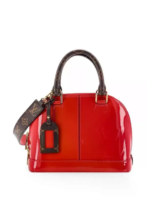 LOUIS VUITTON Alma Handbag Vernis Monogram Canvas Bb Satchel