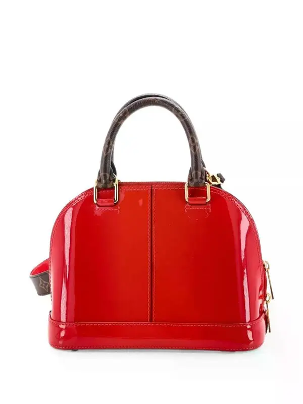 LOUIS VUITTON Alma Handbag Vernis Monogram Canvas Bb Satchel