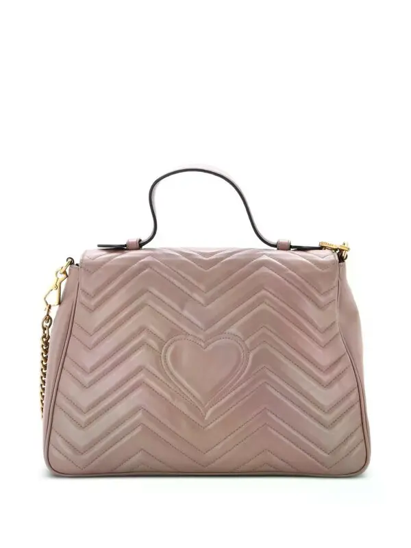 Gucci Gg Marmont Matelassé Leather Top Handle Flap Bag