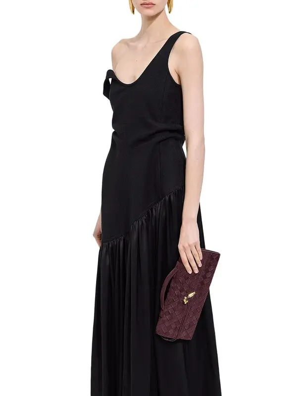 Bottega Veneta Suede Intrecciato Clutch With Knot Closure - Multicolor