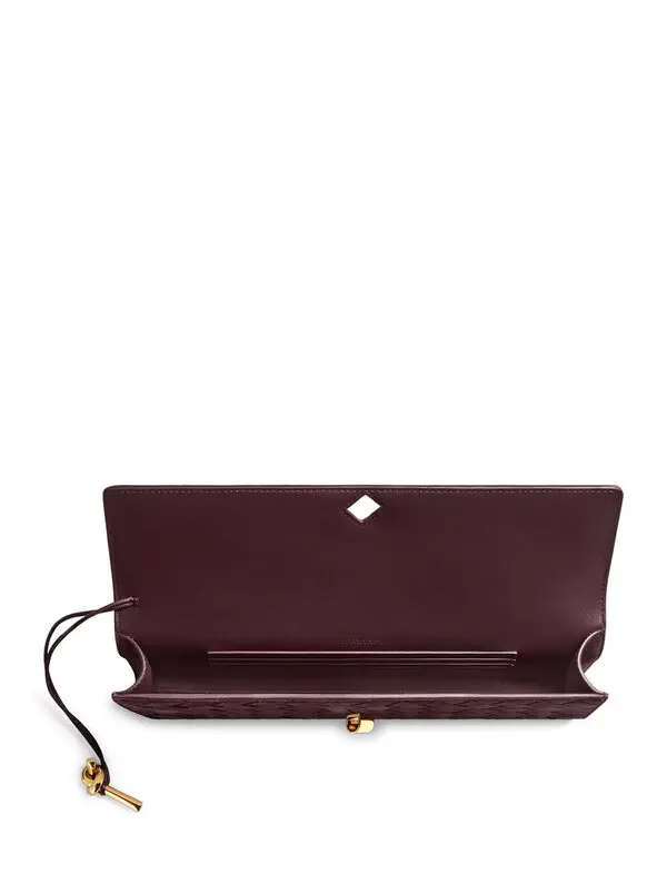 Bottega Veneta Suede Intrecciato Clutch With Knot Closure - Multicolor
