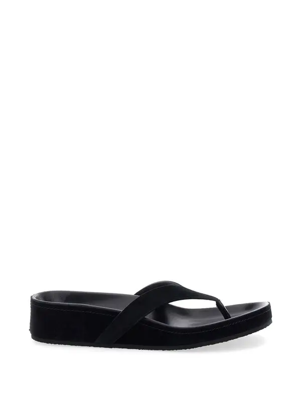 Phoebe Philo Round Leather Flip Flops