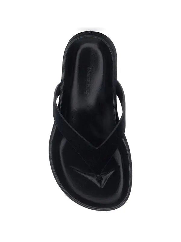 Phoebe Philo Round Leather Flip Flops