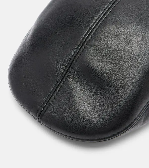 Ruslan Baginskiy Leather Newsboy Cap