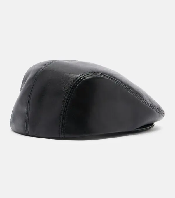 Ruslan Baginskiy Leather Newsboy Cap