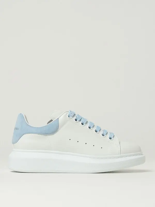 Alexander McQueen Oversize Leather Sneakers With Contrasting Suede Insert And Chunky Sole - White 2