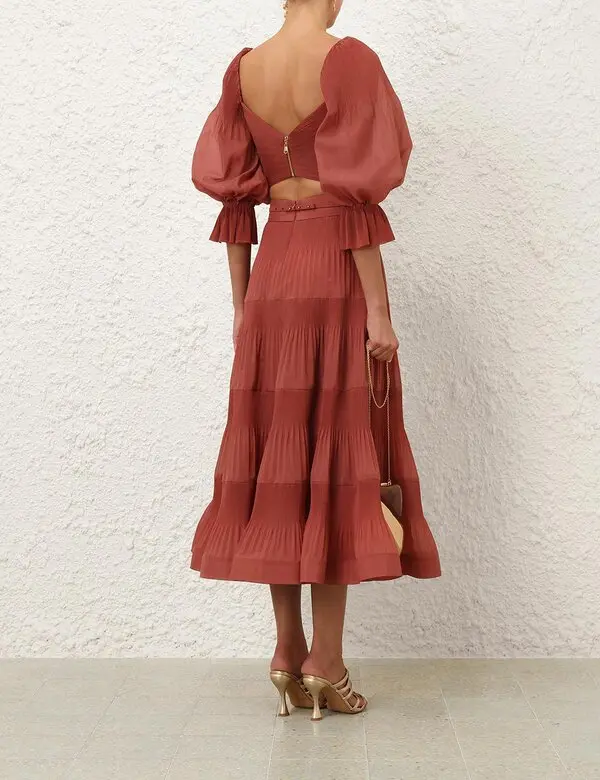 Zimmermann Pleated Bodice - Blush Rose