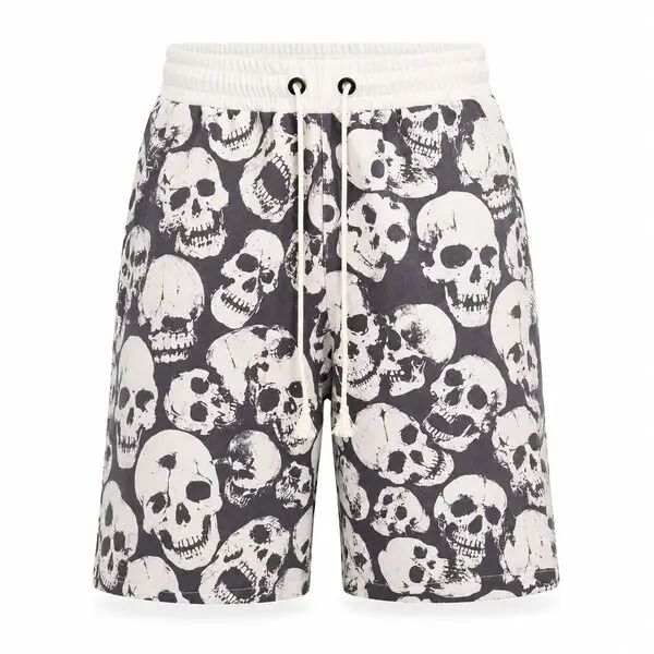 MYSIMPLICATED Grey / White Bermuda Shorts Echoes