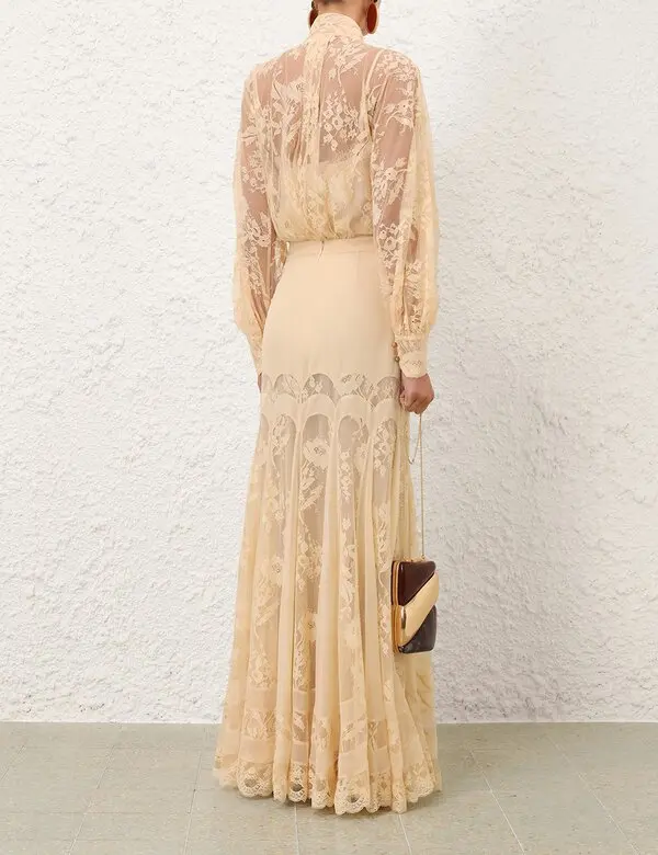 Zimmermann Valiant Lace Pussybow Blouse