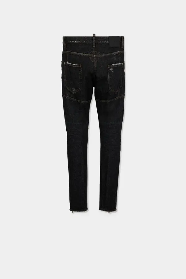 Dsquared2 Aviator Biker Zips Jeans