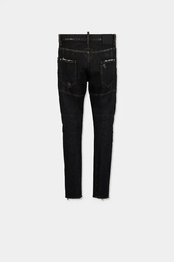Dsquared2 Aviator Biker Zip Cuff Jeans