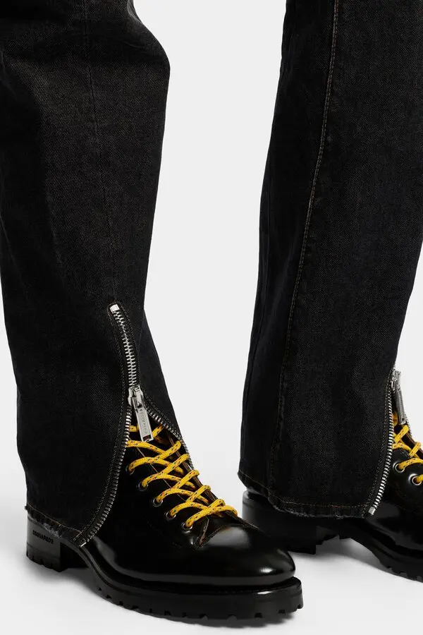 Dsquared2 Aviator Biker Zip Cuff Jeans