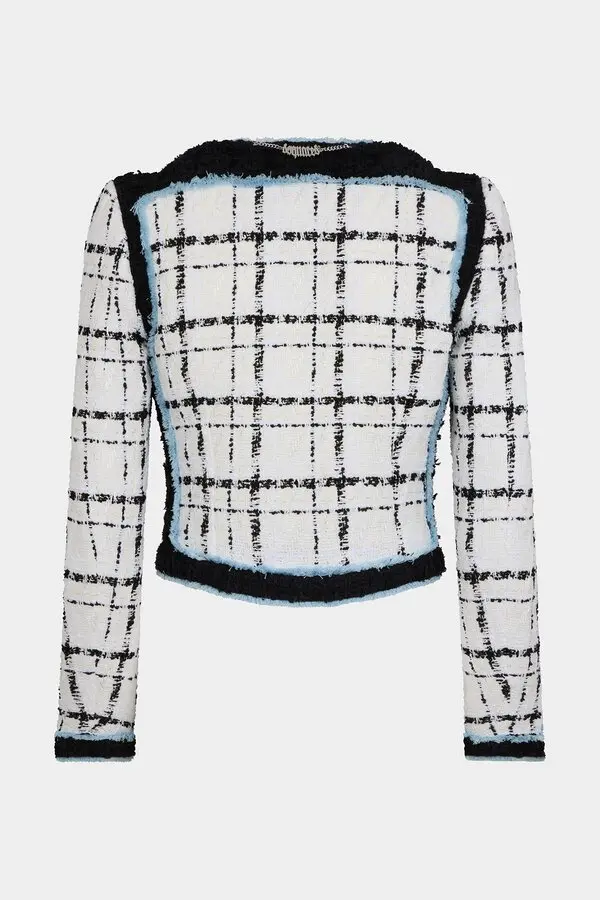 Dsquared2 Bouclé Long Sleeves Corset Blazer