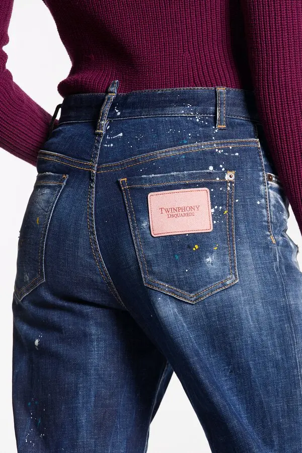 Dsquared2 Dark Spotted Wash San Diego Jeans
