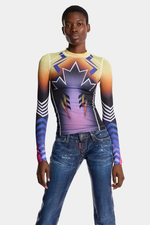 Dsquared2 Skiers Printed Long Sleeve T-shirt