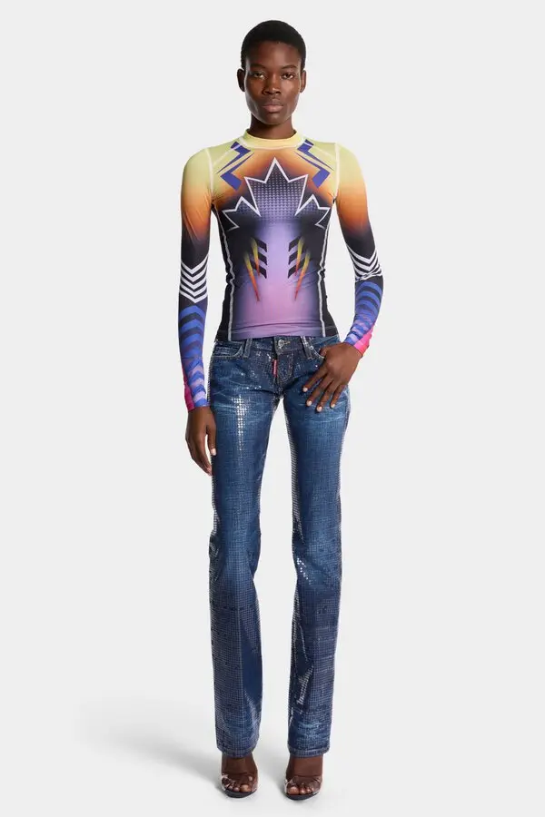 Dsquared2 Skiers Printed Long Sleeve T-shirt