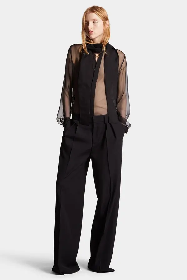 Dsquared2 Stretch Worsted Wool Giant Trousers