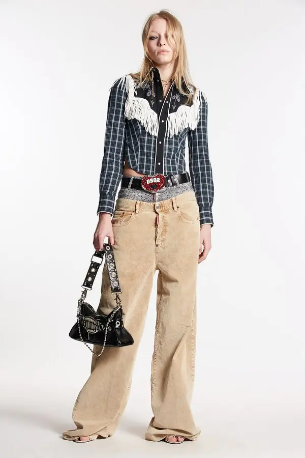 Dsquared2 Wide Leg Corduroy Jeans