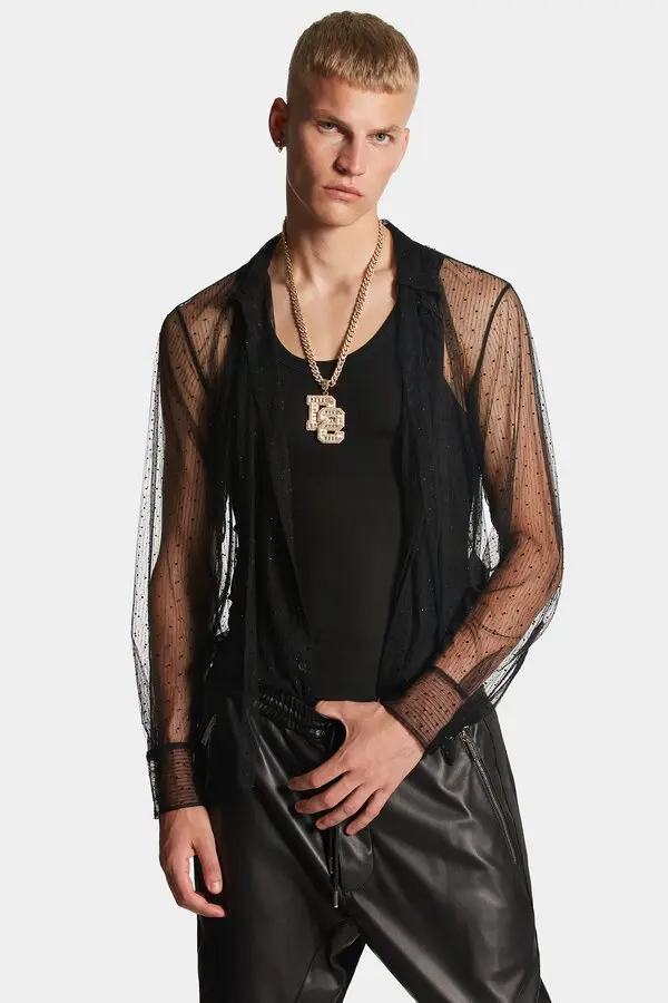 Dsquared2 Evening See Through Bow Shirt