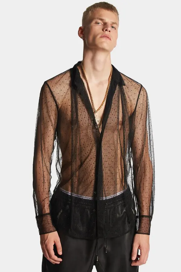Dsquared2 Evening See Through Bow Shirt