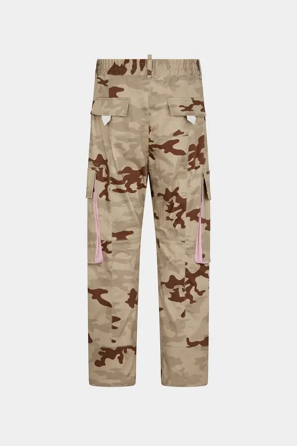 Dsquared2 Camouflage Cargo Pants With Crystal Embellishments