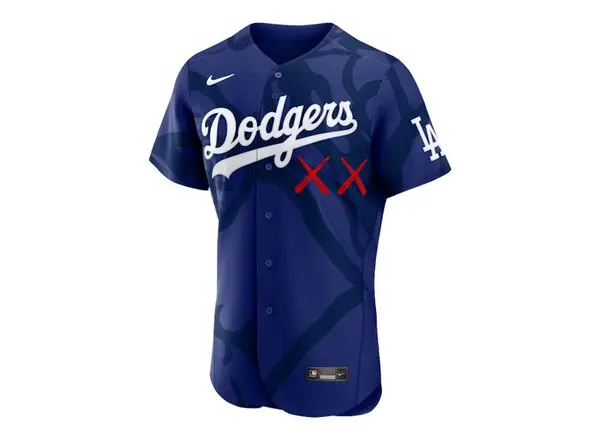 KAWS Nike Mlb Authentic Los Angeles Dodgers Jersey