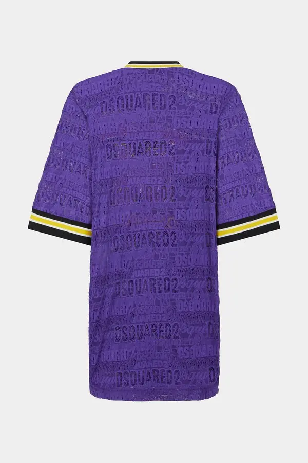 Dsquared2 Lace Logo Maxi T-shirt Dress