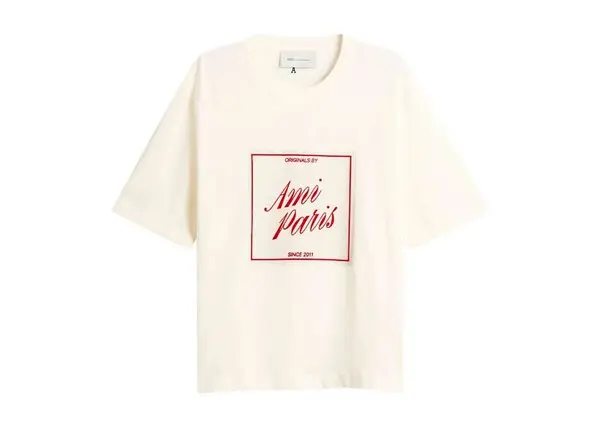 AMI Paris De Coeur Heritage Print T-shirt
