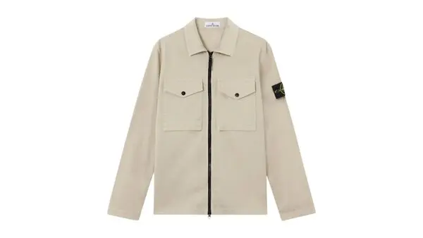 Stone Island 1200010 Zipup With Chest Pockets Overshirt - Sand
