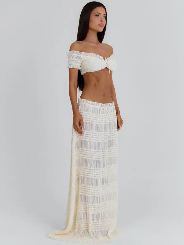 OUTCAST Cassidee Maxi Skirt Cream