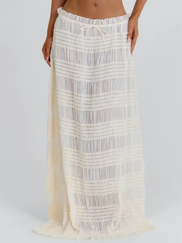 OUTCAST Cassidee Maxi Skirt Cream